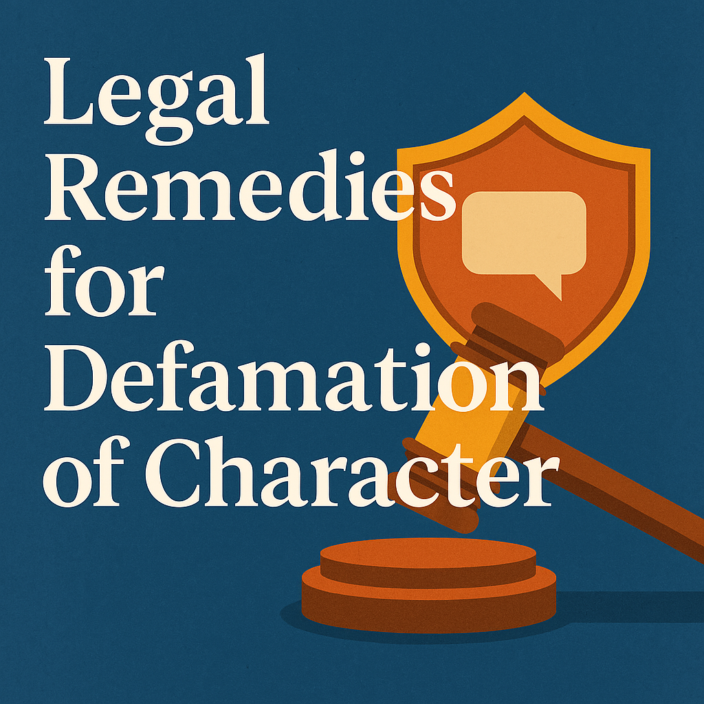 Legal Remedies for Defamation of Character – Defamation Blog