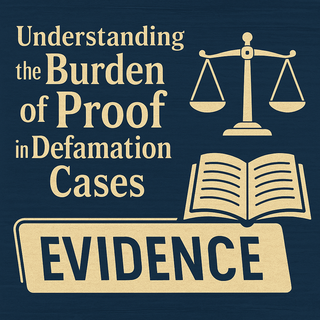 Understanding the Burden of Proof in Defamation Cases – Defamation Blog